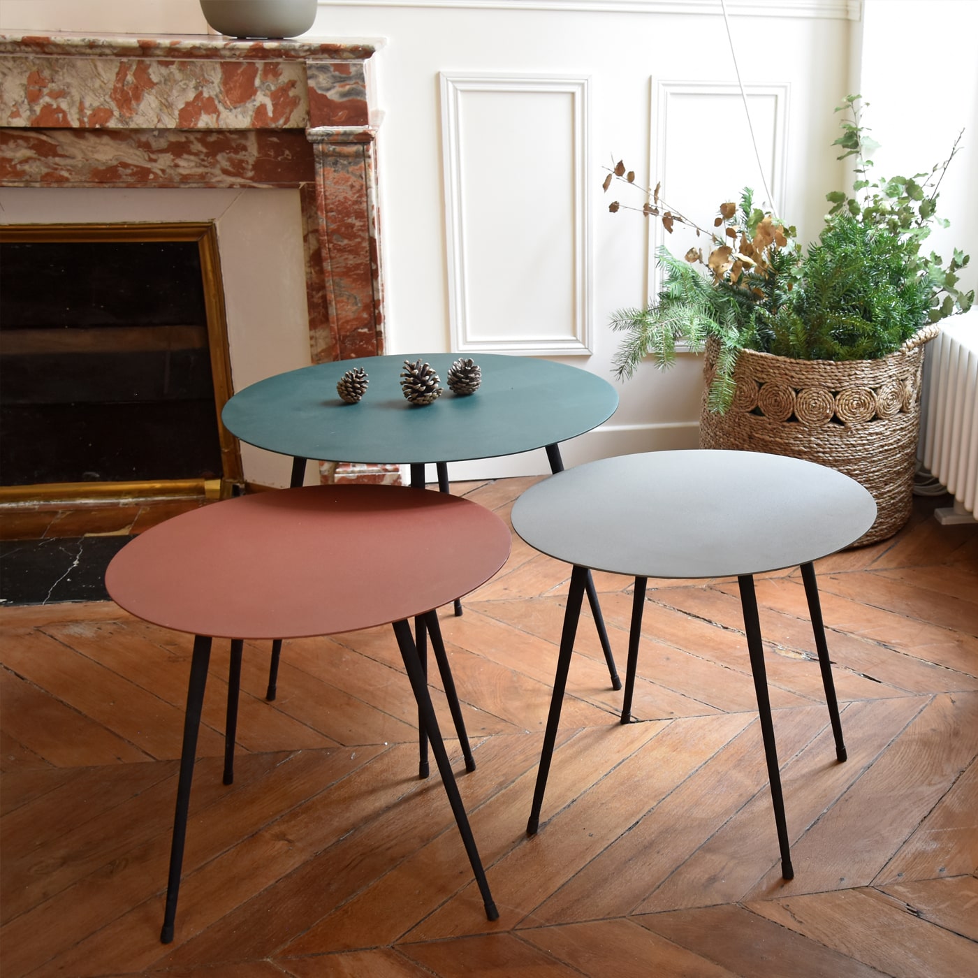 Vase pot à lait en métal vert forêt H38 cm - Tosca – Decoclico