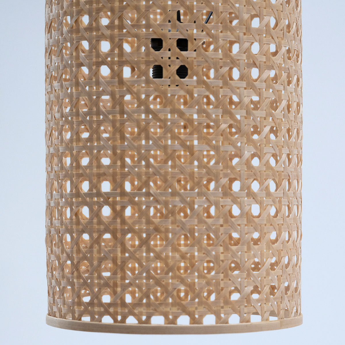 Suspension cylindrique en bambou naturel (non éléctrifiée) fait main – Decoclico