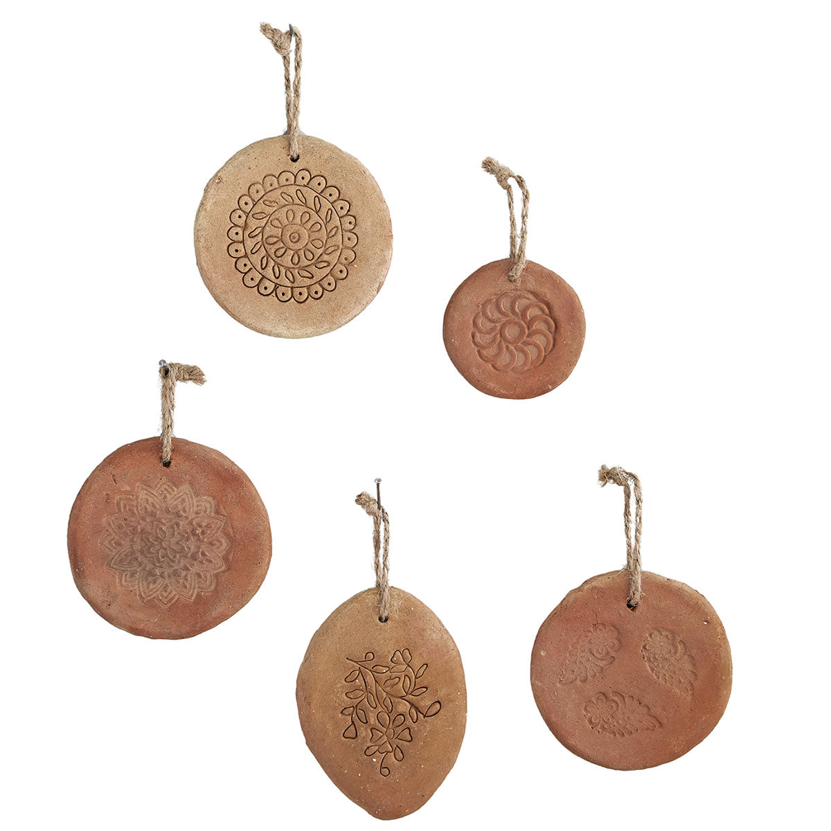 Set de 5 décorations murales en terre cuite – Decoclico